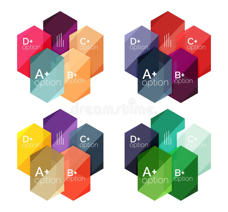 Geometric Option Infographic Templates Stock Illustration ...