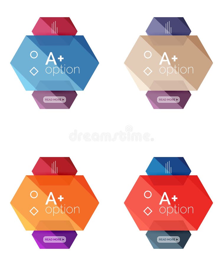 Geometric Option Infographic Templates Stock Vector - Illustration of ...