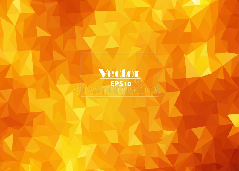 Yellow Orange Crystals Digital Abstract Vector Image Stylized from ...