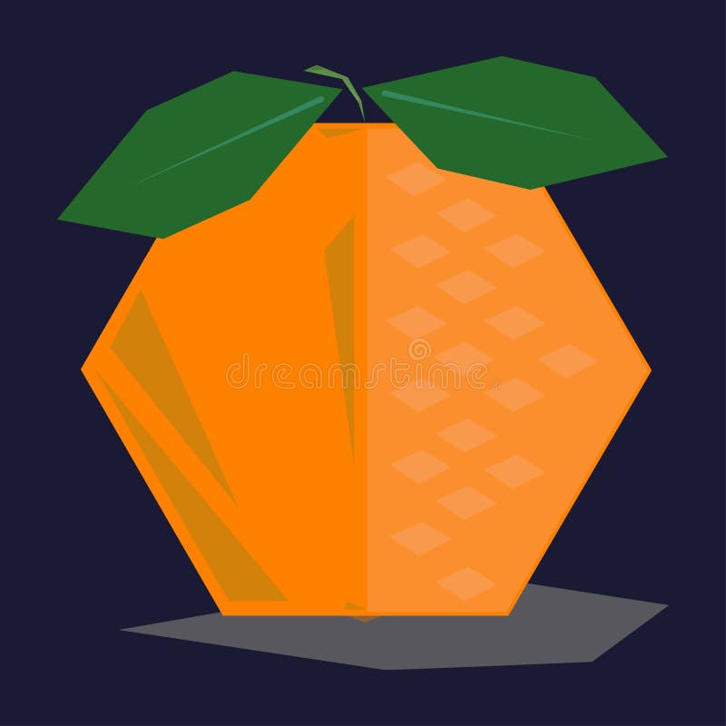 Geometric orange stock vector. Illustration of abstract - 181995496