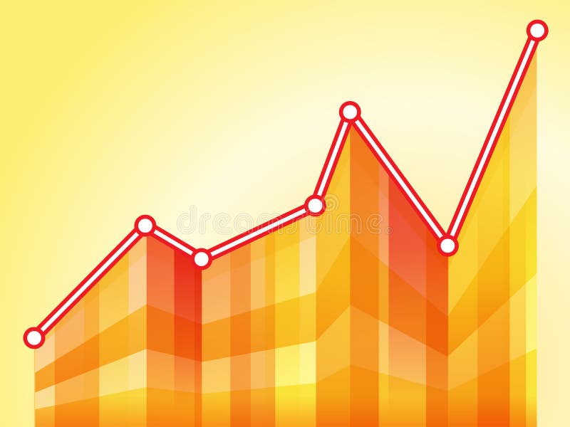 Geometric Orange Graph Diagram Stock Vector - Illustration of data ...