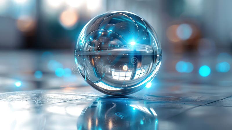 Geometric Orb 3D Render - Abstract Sphere Design Stock Illustration ...