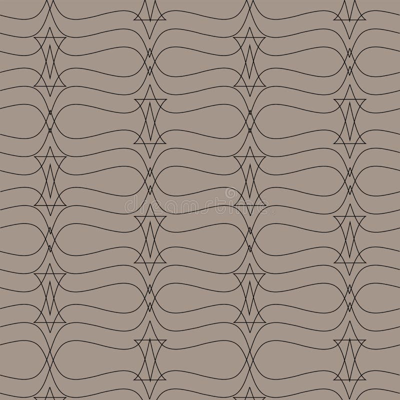 Geometric Ornament of Black Lines Pettern No Background Stock Vector ...