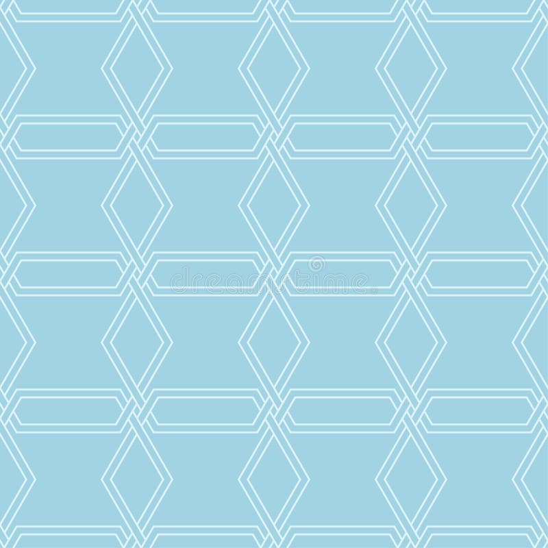 Geometric Ornament. Light Blue Seamless Pattern Stock Vector ...