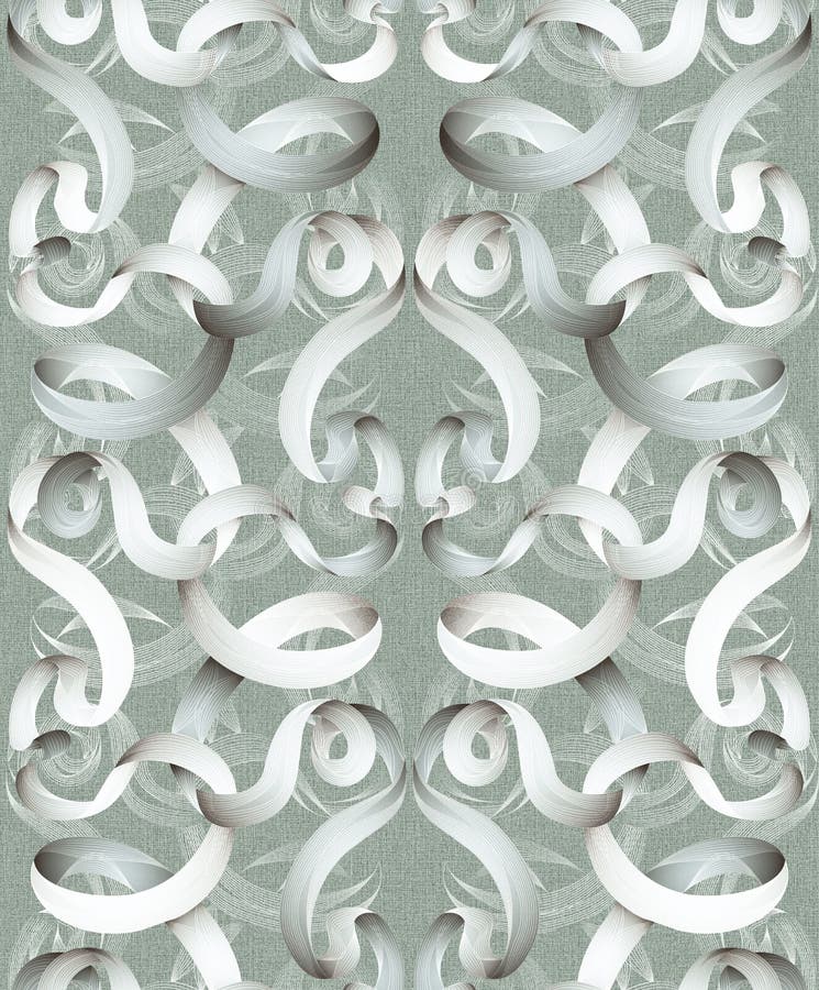 Geometric Ornamental Textured Lines Seamless Surface Pattern Textile ...