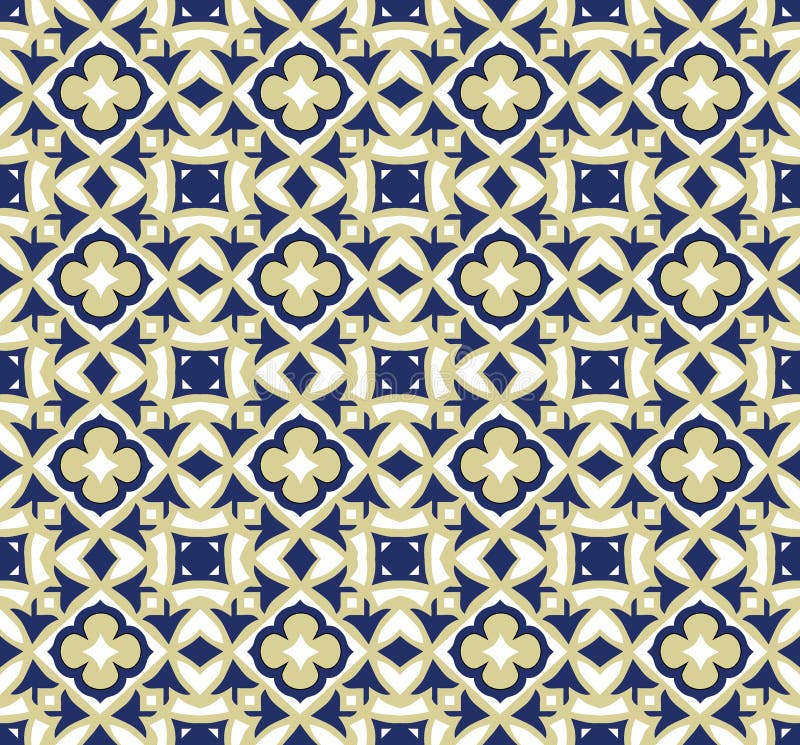 Geometric Ornamental Vector Tiles Pattern Stock Image - Image of floral ...