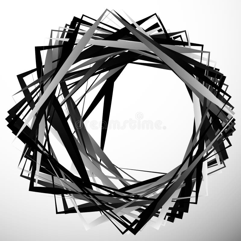 Geometric Overlapping - Intersecting Shapes. Abstract Grayscale Stock ...
