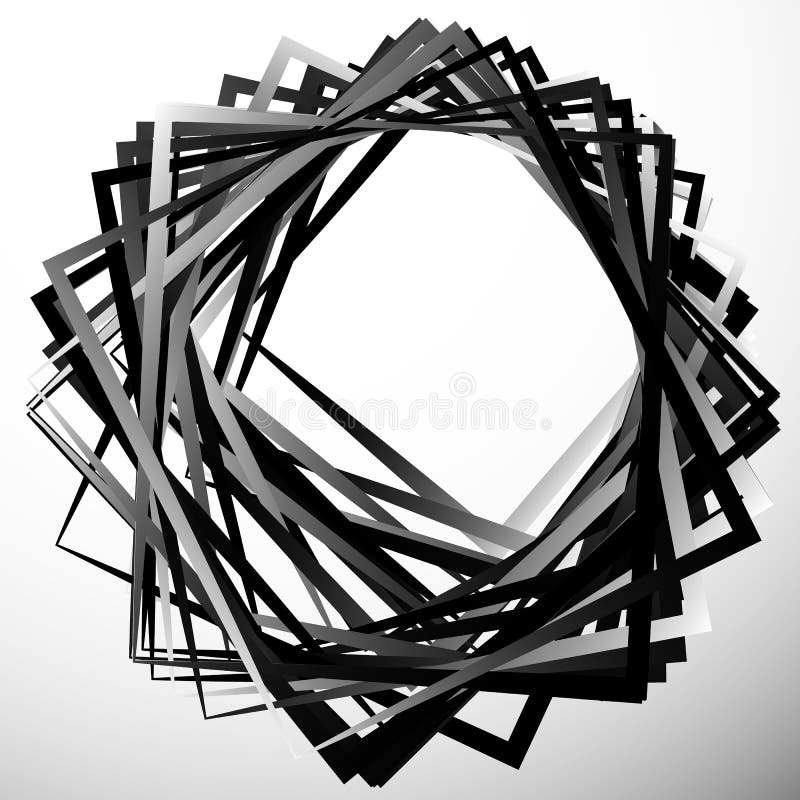 Geometric Overlapping - Intersecting Shapes. Abstract Grayscale Stock ...