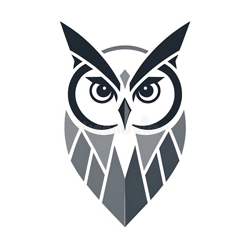 Geometric Owl Design Abstract Bird Image Stock Illustration ...