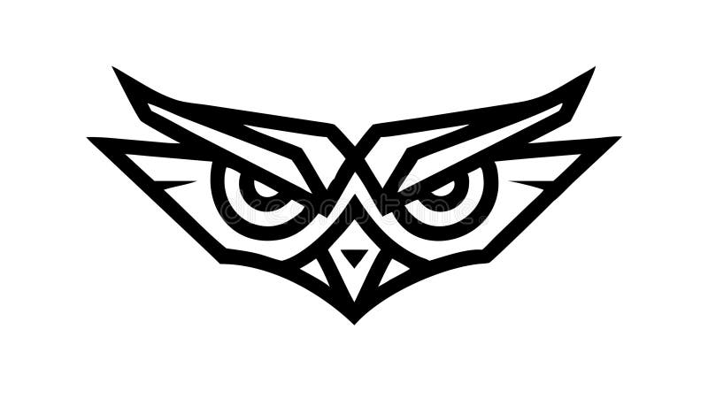 Geometric Owl Head Design Illustration, Animal Art, Modern Polygonal ...
