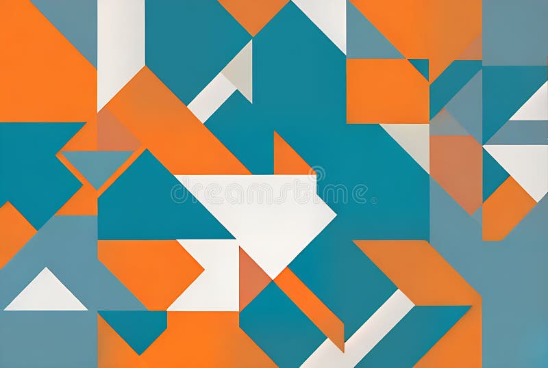 Geometric Panels with Deep Shadows Varied Color. Stock Illustration ...