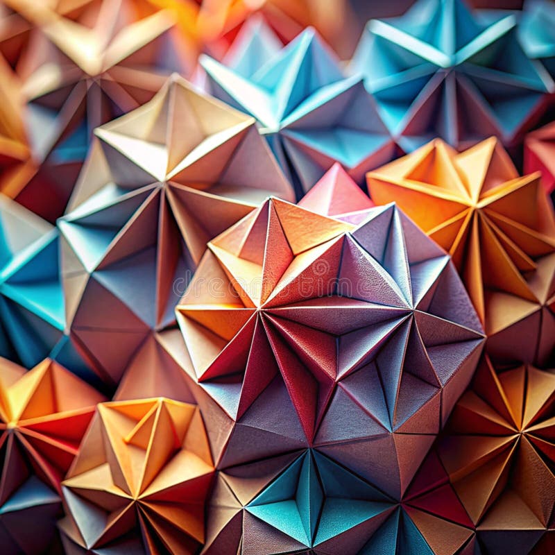 Geometric Paper Fold Texture Background Stock Illustration ...