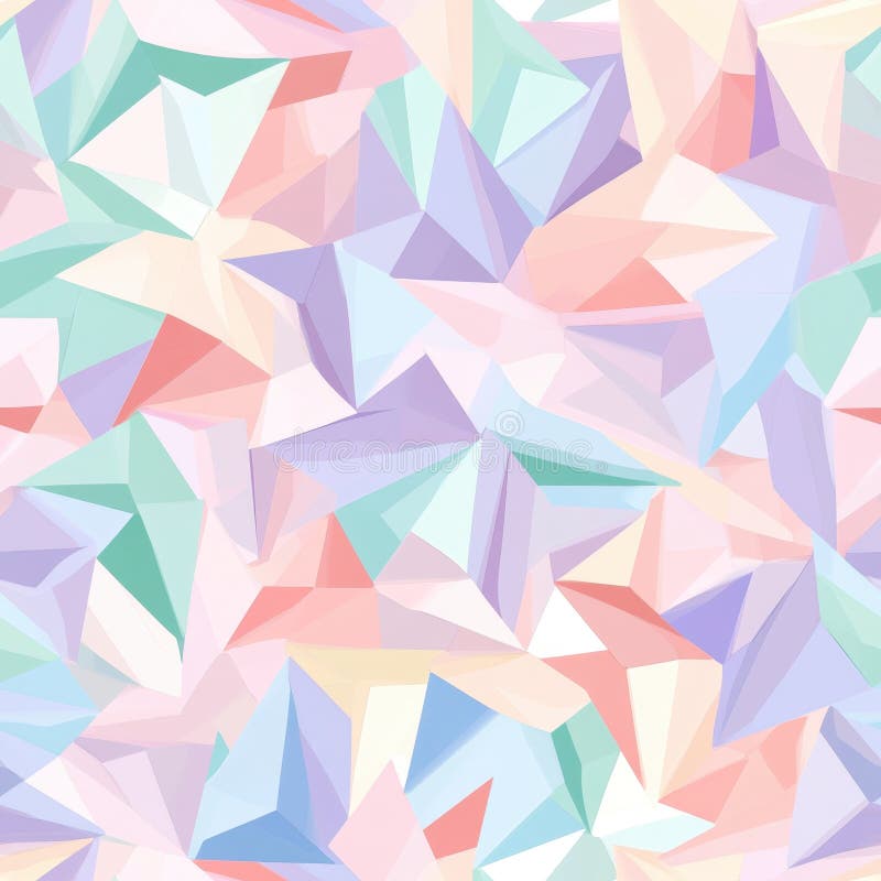 Geometric Pastel Abstract Background with Polygonal Shapes and Soft ...