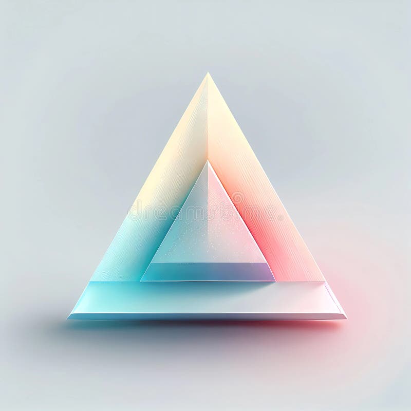 Geometric Pastel Color Pyramid Form Logo. Generative Ai Stock ...