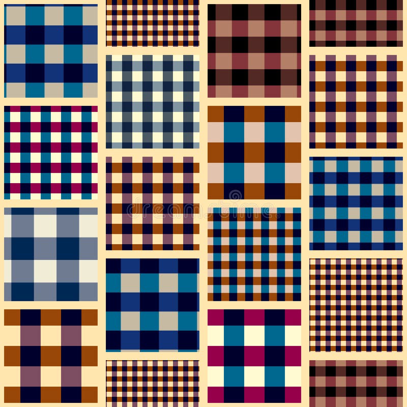 Geometric Patchwork Pattern of a Squares. Stock Vector - Illustration ...