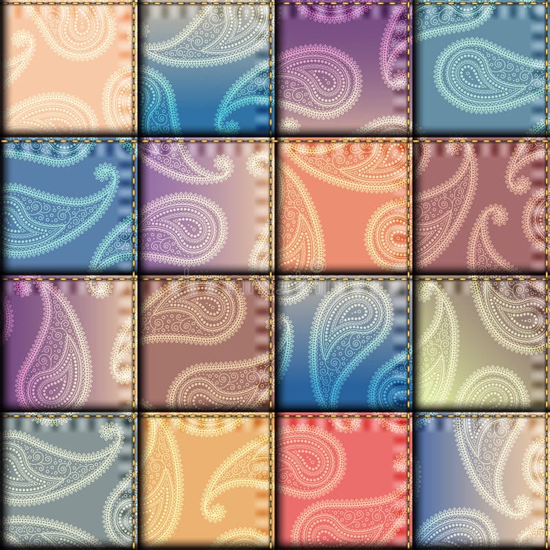 Patchwork pattern stock vector. Illustration of repetition - 44600110