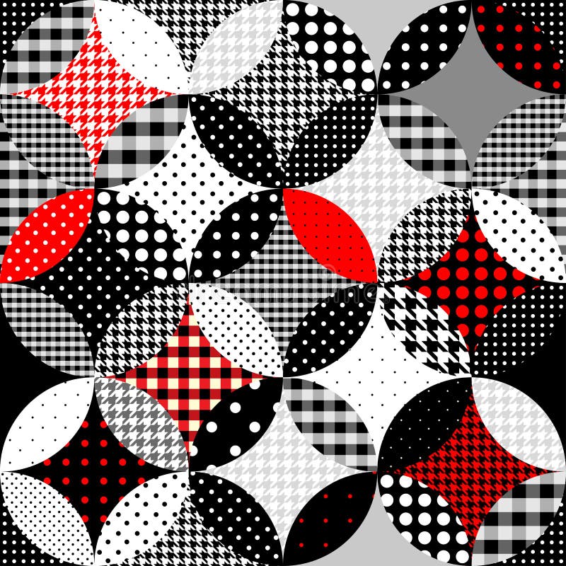 Geometric Patchwork in the Retro Style. Stock Vector - Illustration of ...