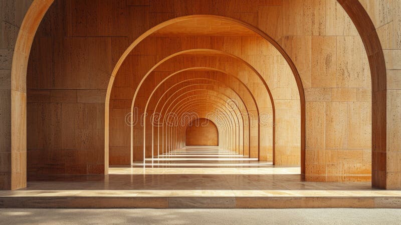 A Geometric Pattern of Arches and Pillars, Reminiscent of a Modernist ...