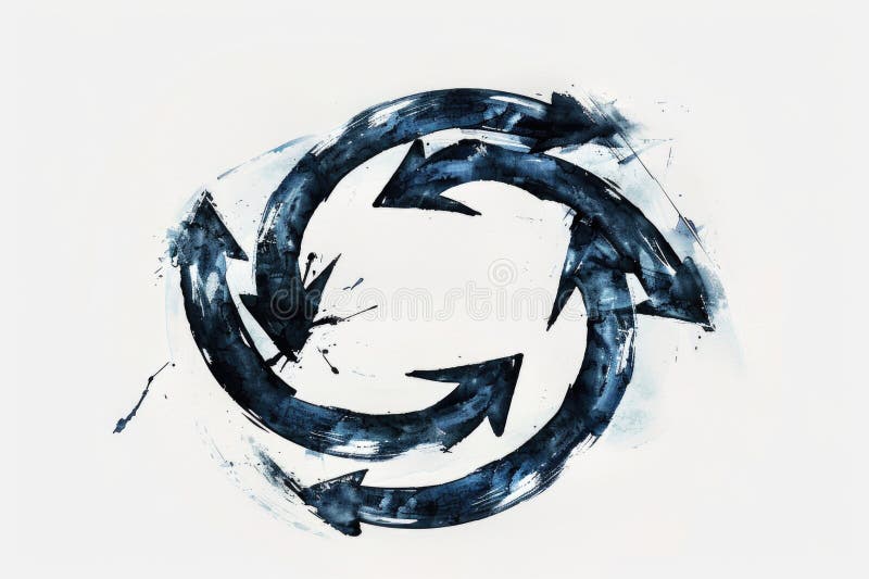 A Geometric Pattern of Arrows Forming a Circular Shape Stock ...