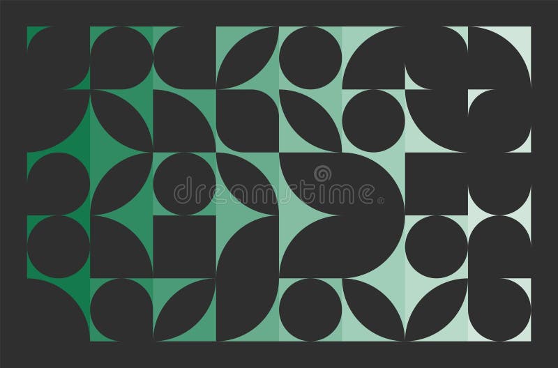 Geometric Pattern Background. Simple Minimal Cutout Circle Square Shape ...