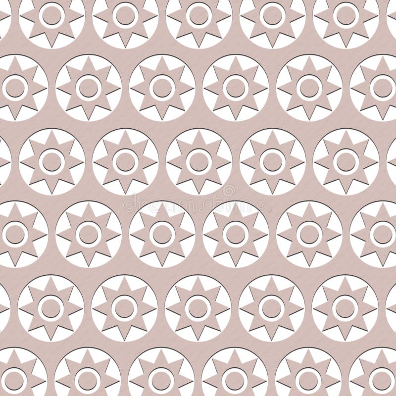 Geometric Pattern with Beige Stars. Stock Vector - Illustration of ...