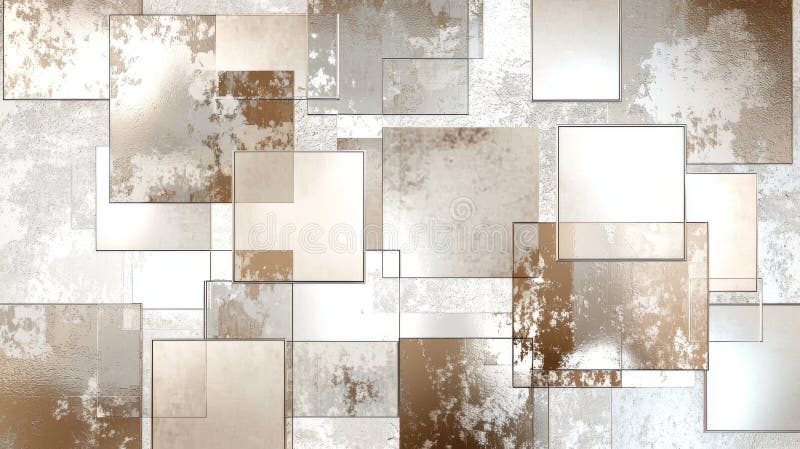 A Geometric Pattern of Beige and White Textured Squares. Stock Photo ...