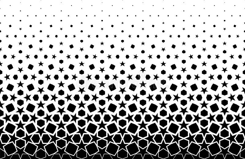 Geometric Pattern of Black Figures on a White Background. Seamless in ...