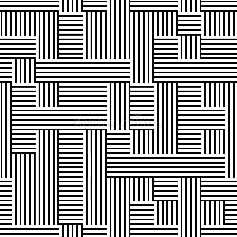 Geometric Pattern with Black Lines, Modern Stylish Image. Stock Vector ...