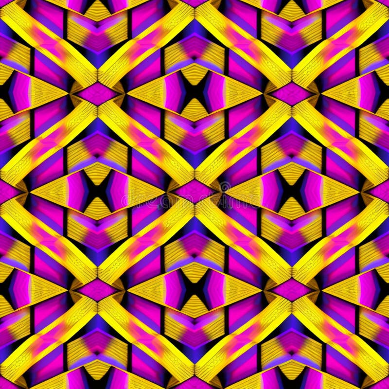 Geometric Pattern with Blacklight,pink and Yellow Colors Stock Image ...