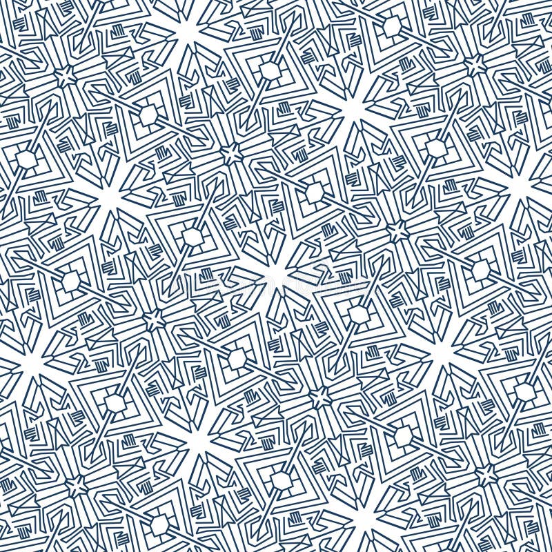 Geometric Pattern with a Blend of Flower and Leaf Shapes Stock ...