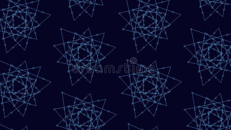 Geometric Pattern of Blue and Black Lines and Shapes Stock Footage ...