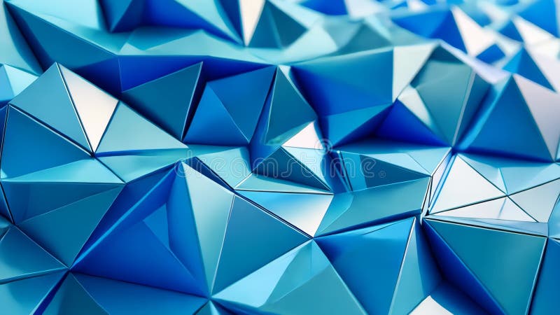 Geometric Pattern of Blue Glossy 3d Triangles Background Stock Footage ...