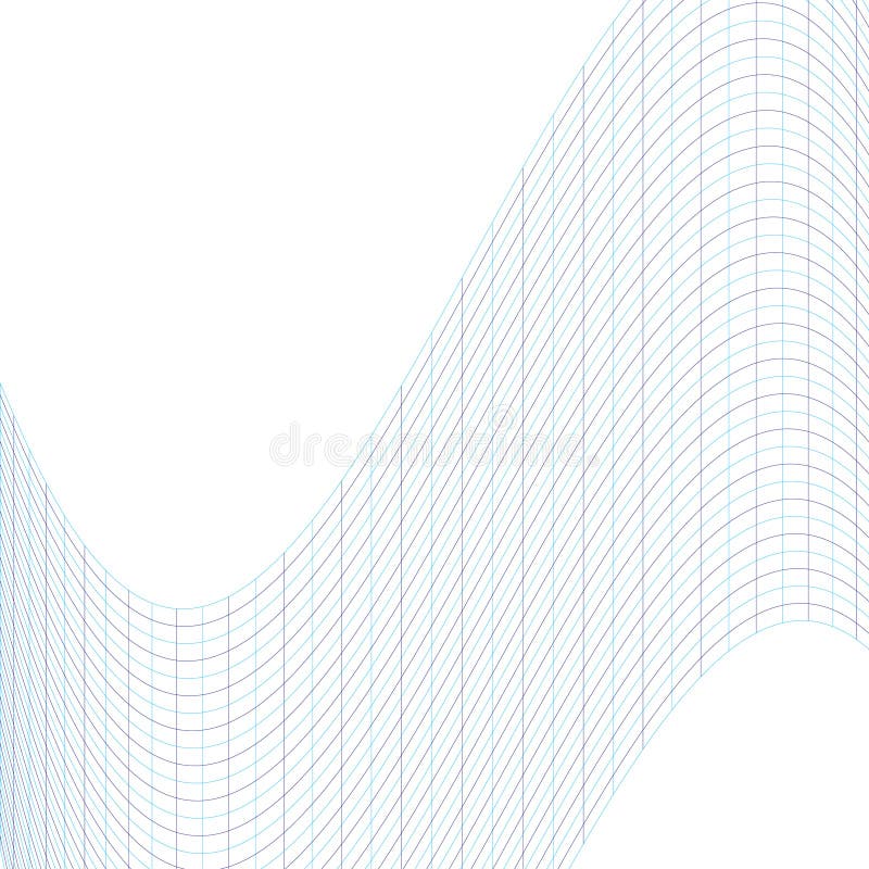 The Geometric Pattern of Blue Lines. the Distortion of Space. Stock ...