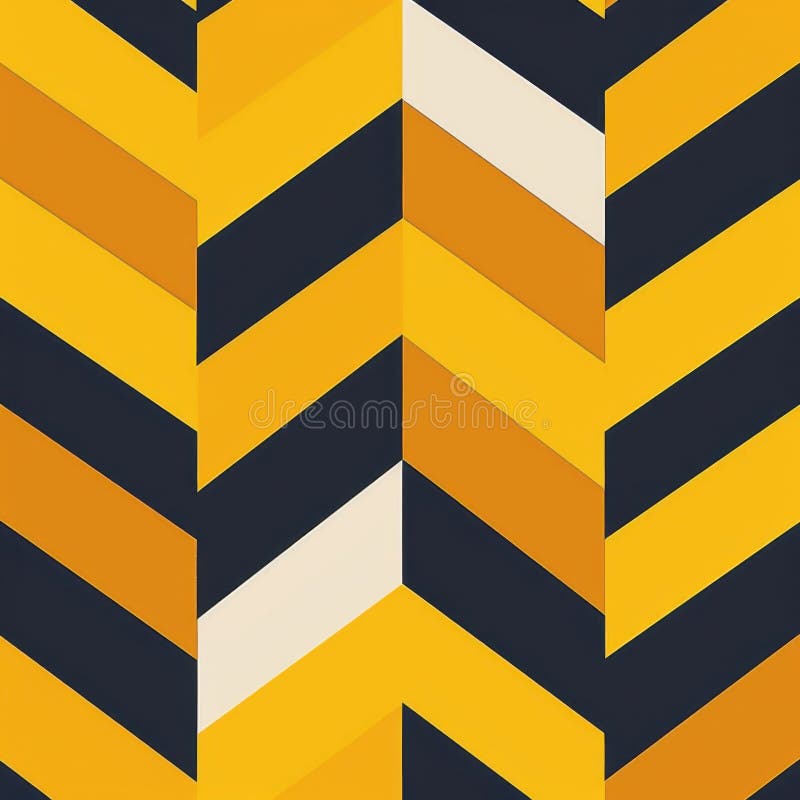 Geometric Pattern in Bold Yellow and Black Colors Stock Illustration ...