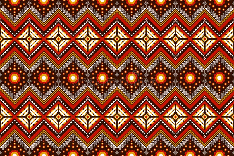 Geometric Pattern Border Illustration on a Brown Background Stock ...