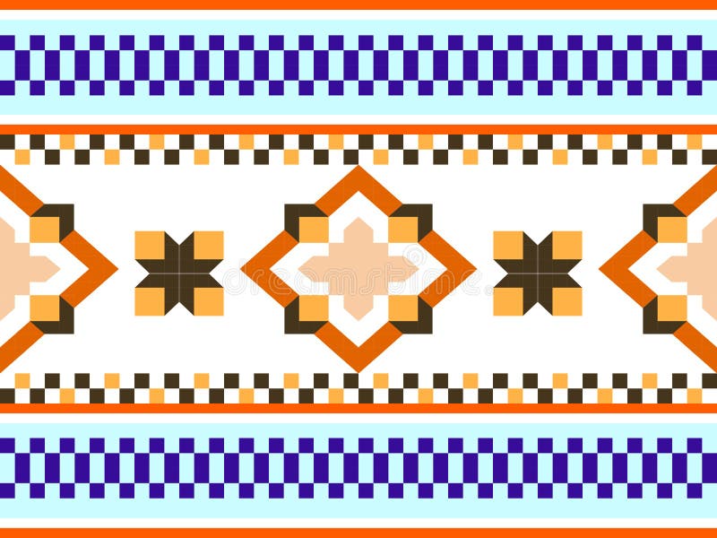 Geometric Pattern Border Pattern Illustration on a Blue Background ...