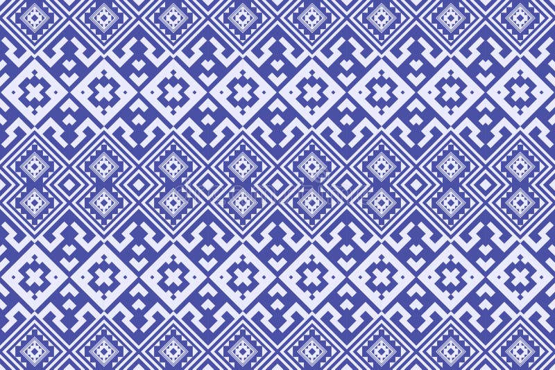 Geometric Pattern Border Illustration on a Blue Background Stock ...