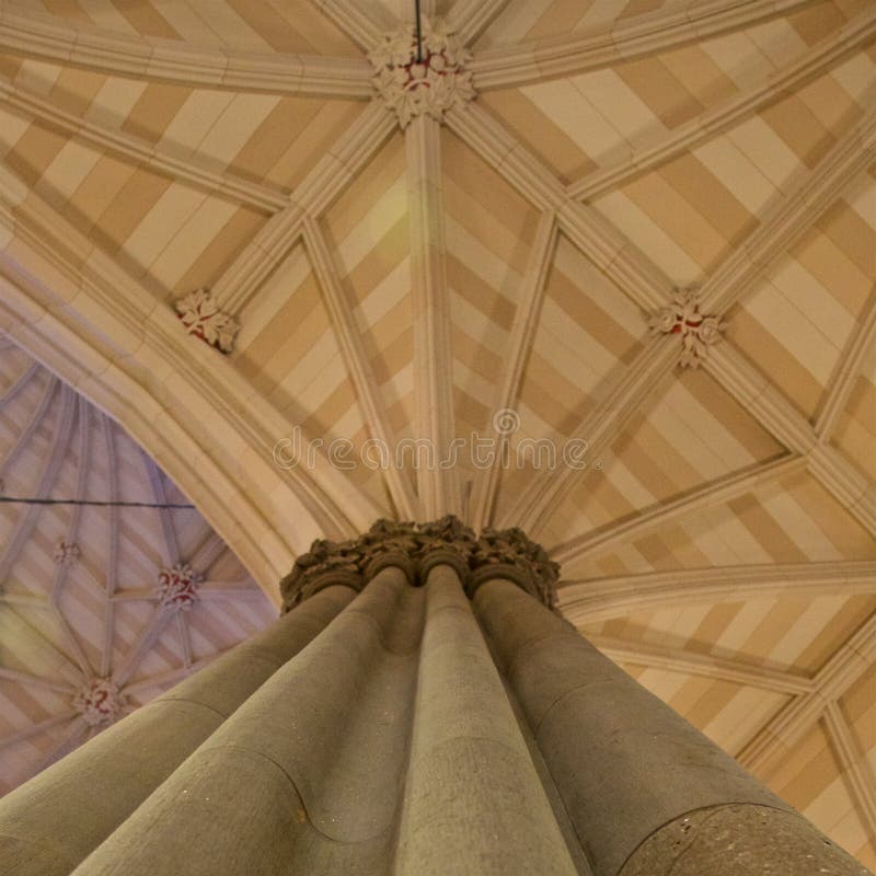 Geometric Pattern on the Ceiling of a Church Stock Image - Image of ...