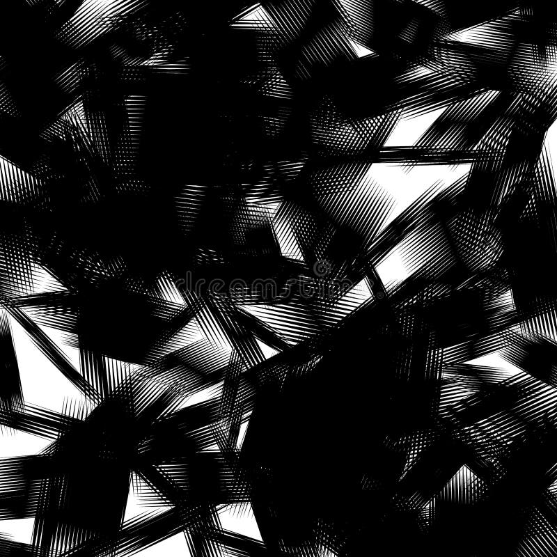 Geometric Pattern of Chaotic Random Shapes. Rough Edgy Texture Stock ...