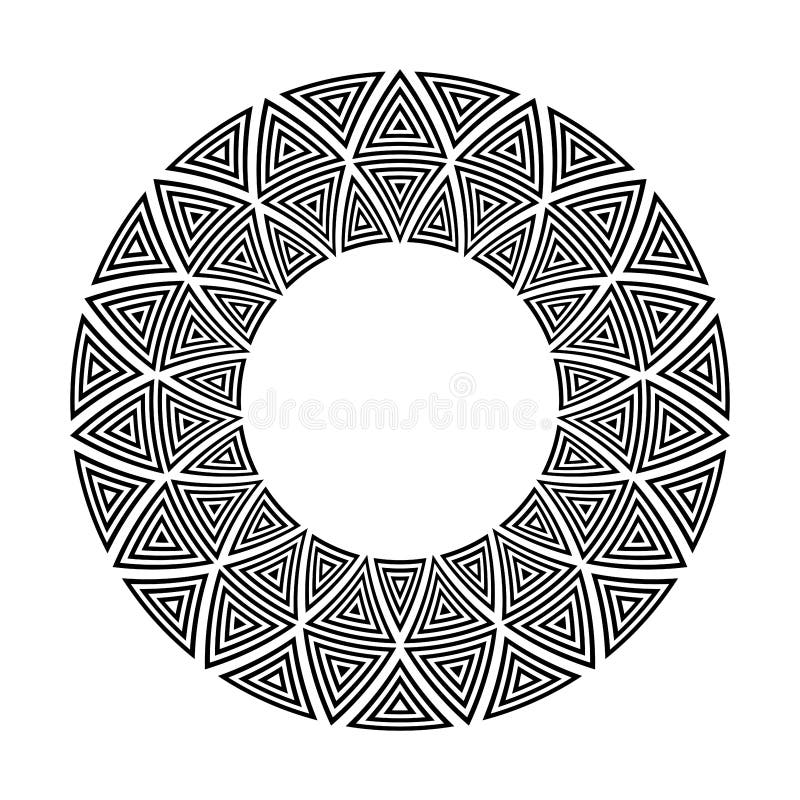 Geometric Pattern in Circle Shape. Decorative Design Element Stock ...