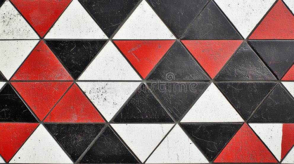 Geometric Pattern with Colored Triangular Tiles Stock Image - Image of ...