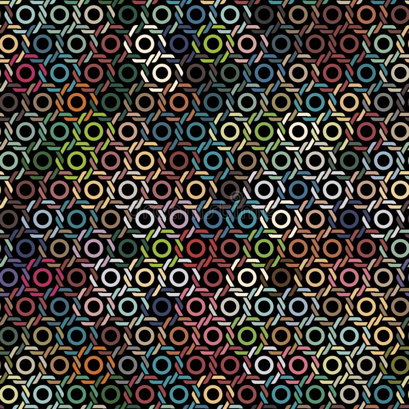 Seamless Chain Grid Pattern. Vector Illustration with Multicolored ...