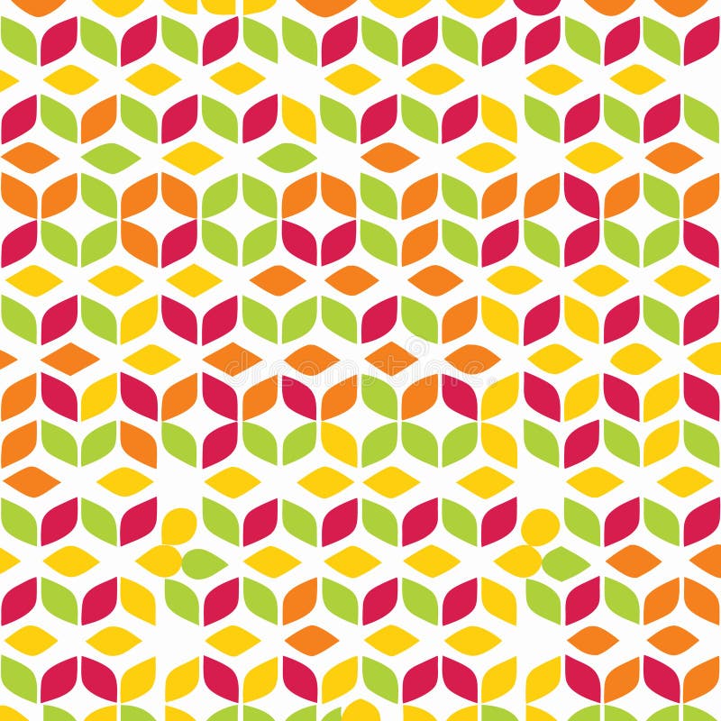 Geometric Pattern Coloring Interlocking Shapes Design. Stock ...