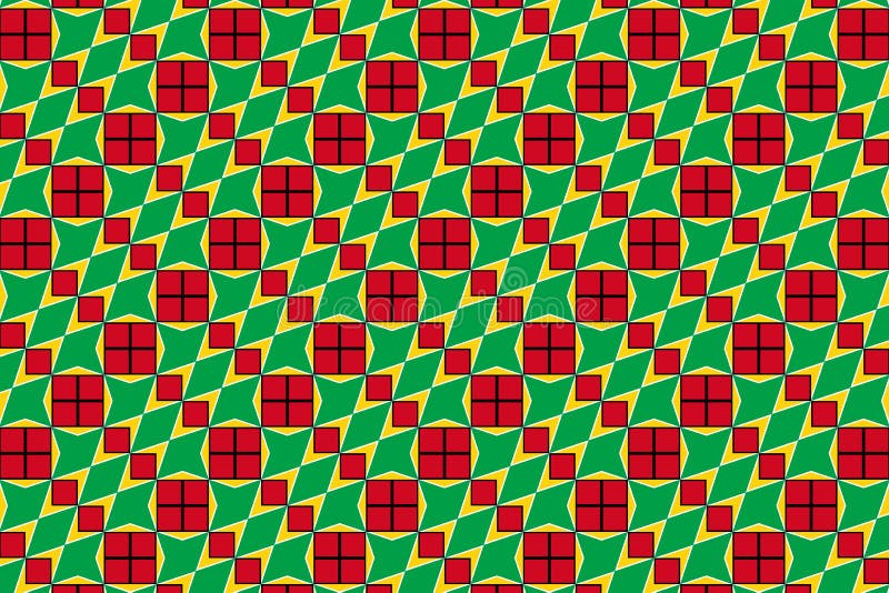 Geometric Pattern in the Colors of the National Flag of Guyana. the ...