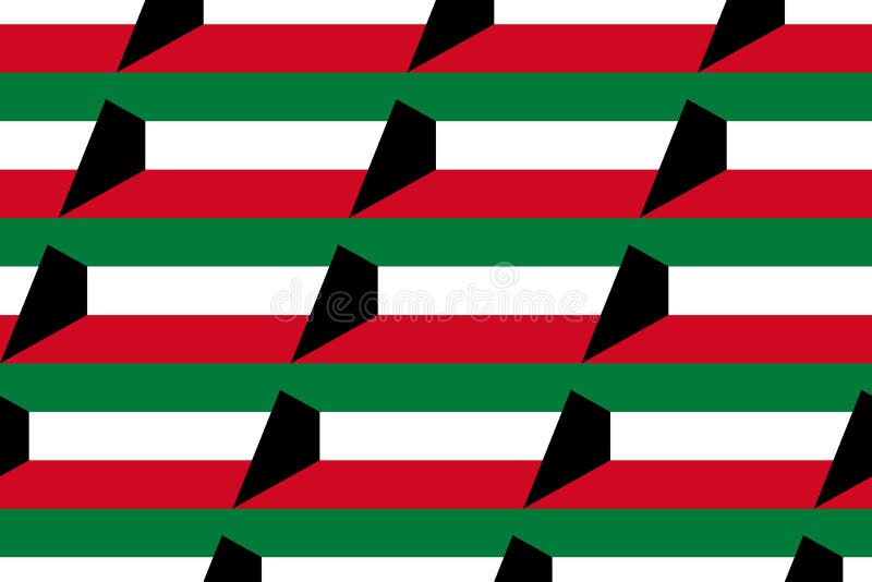Geometric Pattern in the Colors of the National Flag of Kuwait. the ...