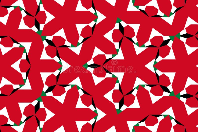 Geometric Pattern in the Colors of the National Flag of Kuwait. the ...