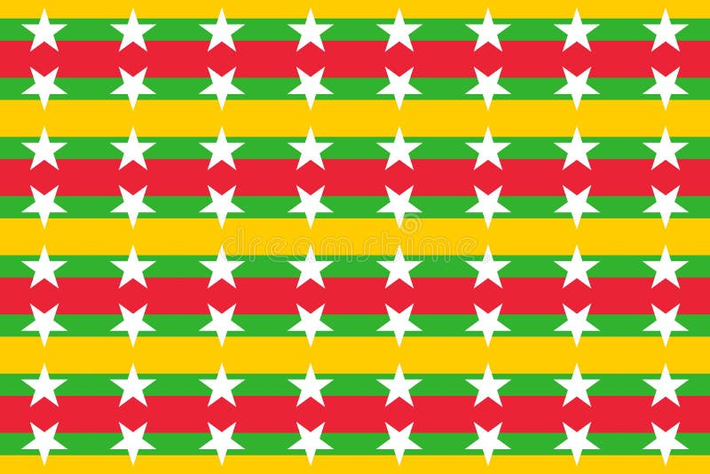 Geometric Pattern in the Colors of the National Flag of Myanmar. the ...