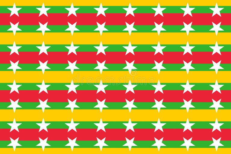 Geometric Pattern in the Colors of the National Flag of Myanmar. the ...