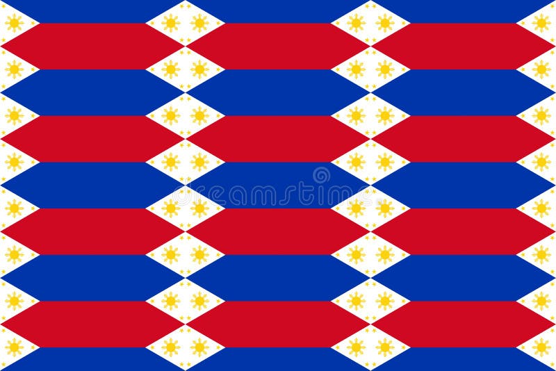 Geometric Pattern in the Colors of the National Flag of Philippines ...