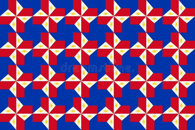 Geometric Pattern in the Colors of the National Flag of Philippines ...